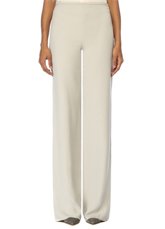 Emporio Armani Kadın Gri Normal Bel Bol Paça Krep Pantolon Altın Rengi 42 IT