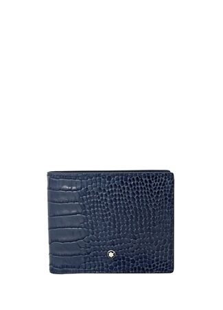 Montblanc Meisterstück Mavi Dokulu Deri Cüzdan EU