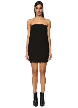 Philosophy di Lorenzo Serafini Kadın Siyah Straplez Ucu Dantel Garnili Mini Elbise 38 IT Philosophy di Lorenzo Serafini Kadın Siyah Straplez Ucu Dantel Garnili Mini Elbise 38 IT