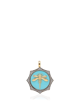 Mers Kadın Mavi Yusufcuk Figürlü Gümüş Rengi Kolye Ucu EU