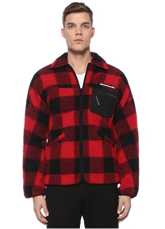 Billionaire Boys Club Erkek Fleece Check Kırmızı Siyah Ekoseli Dış Gömlek M Eu