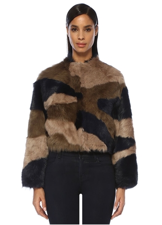 Blancha Kadın Haki Çift Taraflı Kamuflaj Desenli Yün Mont Yeşil 42 IT Blancha Kadın Haki Çift Taraflı Kamuflaj Desenli Yün Mont Yeşil 42 IT