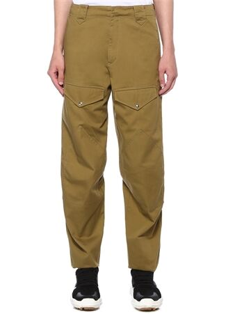 Givenchy Erkek Bej Yüksek Bel Dar Paça Pantolon Haki 50 IT
