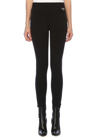 Msgm Kadın Slim Fit Siyah Beli Lastikli Jean Pantolon 42 IT