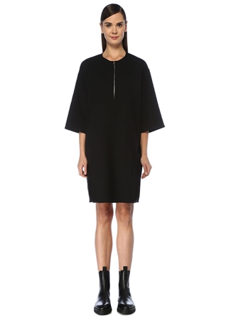 The Row Kadın Latif Oversize Siyah Mini Neopren Elbise M EU The Row Kadın Latif Oversize Siyah Mini Neopren Elbise M EU
