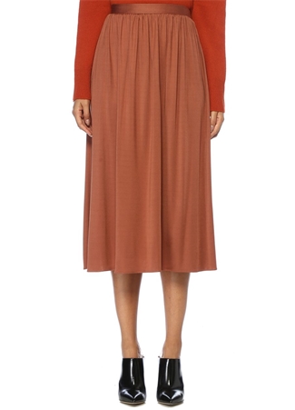 The Row Kadın Tina Kiremit Pilili Midi Etek Kırmızı 6 US