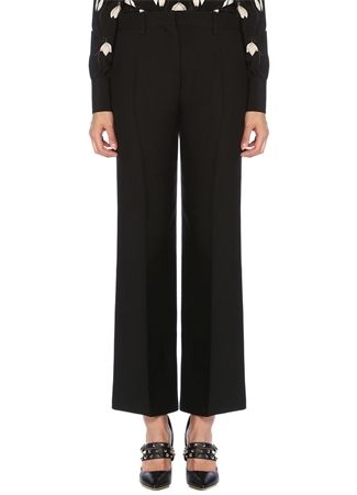 Valentino Kadın Siyah Normal Bel Boru Paça Yün Pantolon 38 IT Valentino Kadın Siyah Normal Bel Boru Paça Yün Pantolon 38 IT