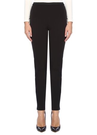 Prada Kadın Siyah Logolu Fermuar Detaylı Tayt 44 IT