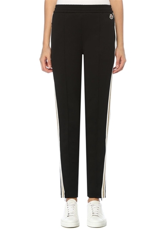 Moncler Kadın Siyah Yanları Şeritli Paçaları Fermuarlı Pantolon L EU Moncler Kadın Siyah Yanları Şeritli Paçaları Fermuarlı Pantolon L EU