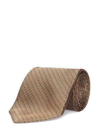 Zegna Erkek Gold Mikro Desenli İpek Kravat EU IT