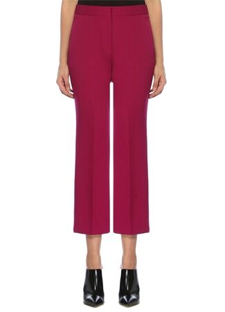 Stella McCartney Kadın Carlie Slim Fit Şeftali Crop Yün Pantolon Mor 40 IT Stella McCartney Kadın Carlie Slim Fit Şeftali Crop Yün Pantolon Mor 40 IT
