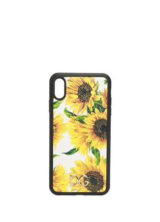 Dolce&Gabbana Kadın Ayçiçeği Baskılı Deri iPhone XS Max Telefon Kılıfı EU