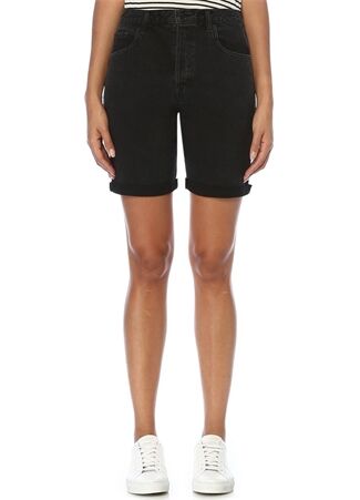 J Brand Kadın Billey Siyah Yüksek Bel Jean Şort 25 US