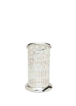 Luxuria Silver Geometrik Çizgili Metal Sosluk Gri Luxuria Silver Geometrik Çizgili Metal Sosluk Gri
