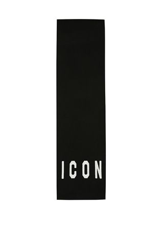 Dsquared2 Erkek Icon Siyah Yün Atkı EU Dsquared2 Erkek Icon Siyah Yün Atkı EU