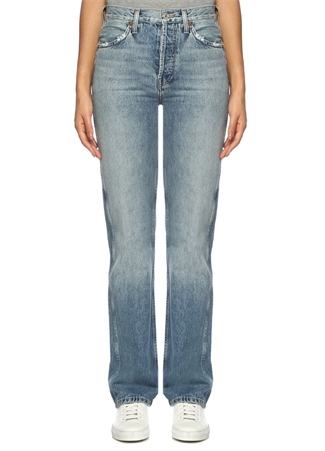 Re/Done Kadın Yüksek Bel Yıpratmalı Loose Fit Jean Pantolon Mavi 25 US Re/Done Kadın Yüksek Bel Yıpratmalı Loose Fit Jean Pantolon Mavi 25 US