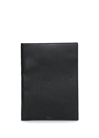 Pineider Erkek Siyah Dokulu Deri Not Defteri Tutucu EU