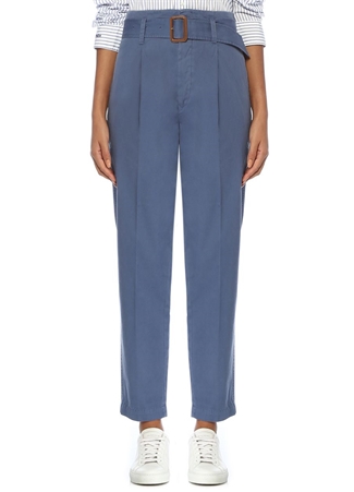 Polo Ralph Lauren Kadın Mavi Beli Kemerli Pili Detaylı Pantolon 6 US