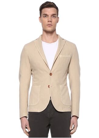 Beymen Club Erkek Bej Kelebek Yaka Petek Dokulu City Ceket Gri 46