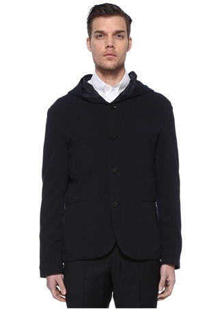 Beymen Club Erkek Lacivert Kapüşonlu Petek Dokulu Ceket 54