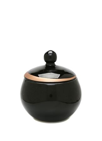 Beymen Hediye Siyah Şerit Detaylı Porselen Şekerlik Kırmızı