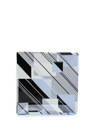 Beymen Hediye Mavi Geometrik Desenli Dekoratif Tabak