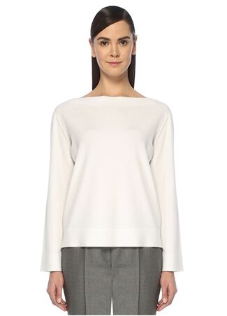 Beymen Club Kadın Beyaz Kayık Yaka Kazak XL