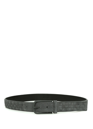 Beymen Club Erkek Gri Sepet Dokulu Süet Kemer 0 Beymen Club Erkek Gri Sepet Dokulu Süet Kemer 0