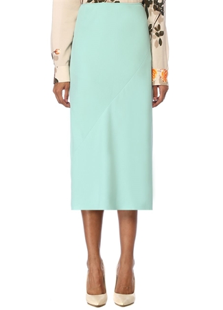 Dries Van Noten Kadın Spy Mavi Beli Lastikli Midi Etek 36 FR Dries Van Noten Kadın Spy Mavi Beli Lastikli Midi Etek 36 FR