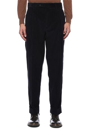 Paul Smith Erkek Lacivert Yüksek Bel Kadife Pantolon 34 US