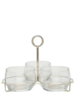 Riva Roma Silver 3 Bölmeli Cam Reçellik Riva Roma Silver 3 Bölmeli Cam Reçellik