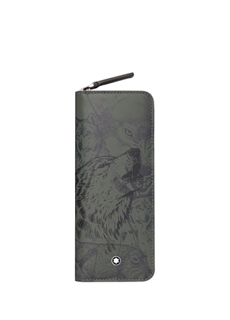 Montblanc Meisterstück Selection Wolf Deri Kalem Kutusu Yeşil Montblanc Meisterstück Selection Wolf Deri Kalem Kutusu Yeşil
