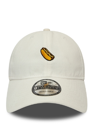 New Era Kadın Mini Hot Dog Logo 9TWENTY Beyaz Şapka EU New Era Kadın Mini Hot Dog Logo 9TWENTY Beyaz Şapka EU