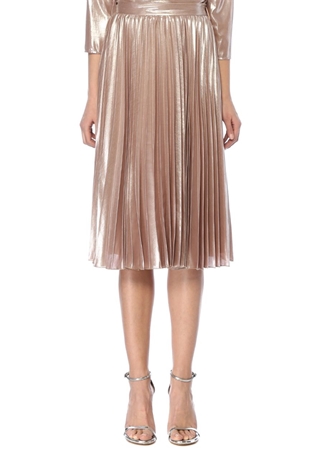 Beymen Collection Kadın Rose Gold Pilili Midi Etek Altın Rengi 42 Beymen Collection Kadın Rose Gold Pilili Midi Etek Altın Rengi 42