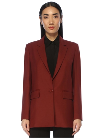 Beymen Club Kadın Bordo Kelebek Yaka Tek Düğmeli Yün Ceket Turuncu 36 Eu