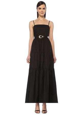 Nicholas Kadın Kerala Siyah Beli Kemerli Maksi Elbise 8 US