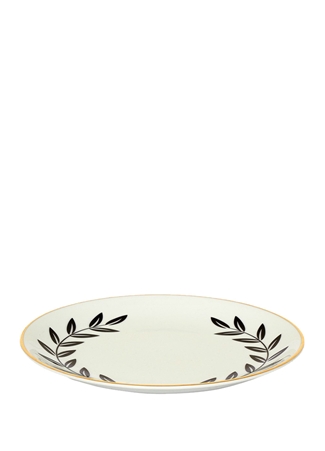 Mi Su Deco Zeytin Dalı Yaprak Desenli Porselen Yemek Tabağı Siyah Mi Su Deco Zeytin Dalı Yaprak Desenli Porselen Yemek Tabağı Siyah