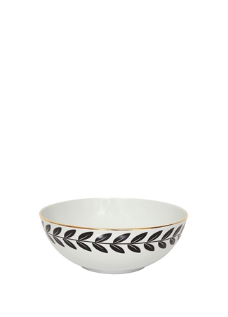 Mi Su Deco Zeytin Dalı 25 cm Porselen Servis Kasesi Siyah Mi Su Deco Zeytin Dalı 25 cm Porselen Servis Kasesi Siyah