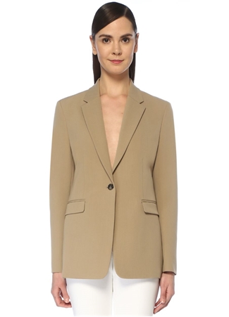 Joseph Kadın New Laurent Kamel Tek Düğmeli Yün Ceket Bej 40 FR