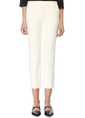 Emporio Armani Kadın Beyaz Crop Pantolon 44 IT
