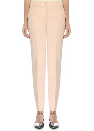 Emporio Armani Kadın Altın Rengi Dar Paça Pantolon Bej 42 IT