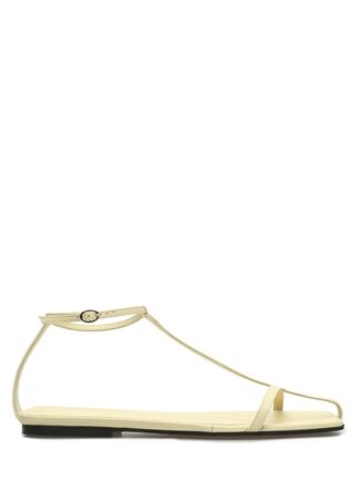 Neous Kadın Jacqui Krem Bantlı Deri Sandalet Sarı 38 EU
