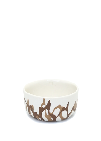 Masuma Ceramics Emperador Kahve Beyaz Küçük Boy Porselen Kase Çok Renkli