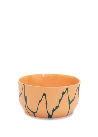 Masuma Ceramics Large Turuncu Desenli Porselen Kase Yeşil Masuma Ceramics Large Turuncu Desenli Porselen Kase Yeşil