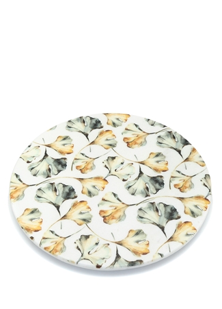 Luxuria Yaprak Desenli Mermer Servis Tabağı Beyaz Luxuria Yaprak Desenli Mermer Servis Tabağı Beyaz