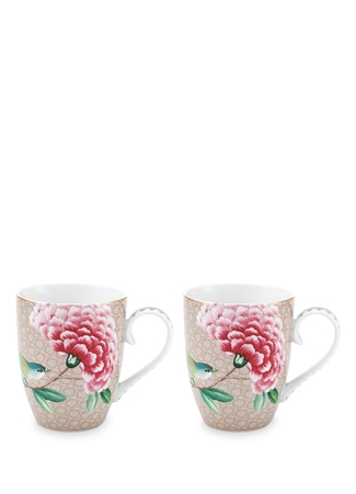 Pip Studio Blushing Birds 2li Haki Büyük Porselen Kupa Seti Pip Studio Blushing Birds 2li Haki Büyük Porselen Kupa Seti