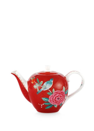 Pip Studio Blushing Birds Kırmızı Küçük Porselen Demlik