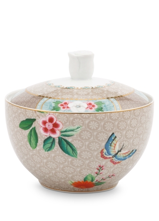 Pip Studio Blushing Birds Haki Porselen Şekerlik