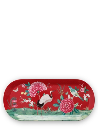 Pip Studio Blushing Birds Kırmızı Oval Kek Servis Tabağı Pip Studio Blushing Birds Kırmızı Oval Kek Servis Tabağı