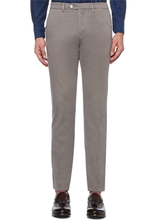Marco Pescarolo Erkek Gri Beli Kordonlu Dar Paça Pantolon 50 IT